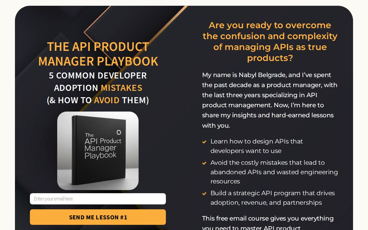 The API Product Manager Playbook